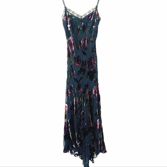 Cache | Dresses | Vintage Cache Floral Velvet Silk Elegant Old Money ...